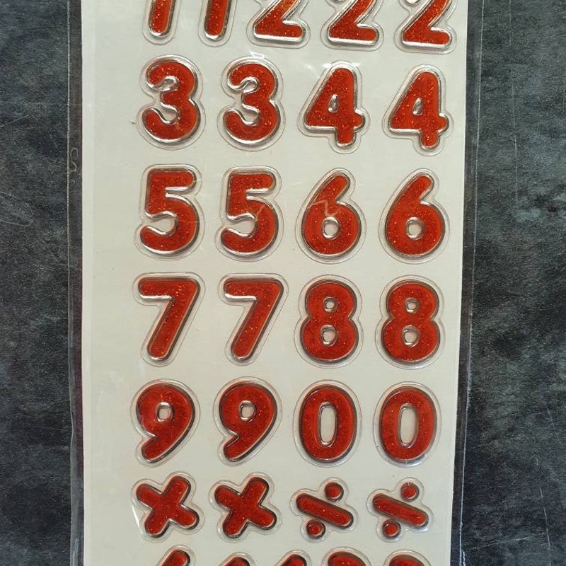 Number Stickers - Etsy
