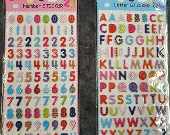 Puffy Alphabet Stickers - Etsy