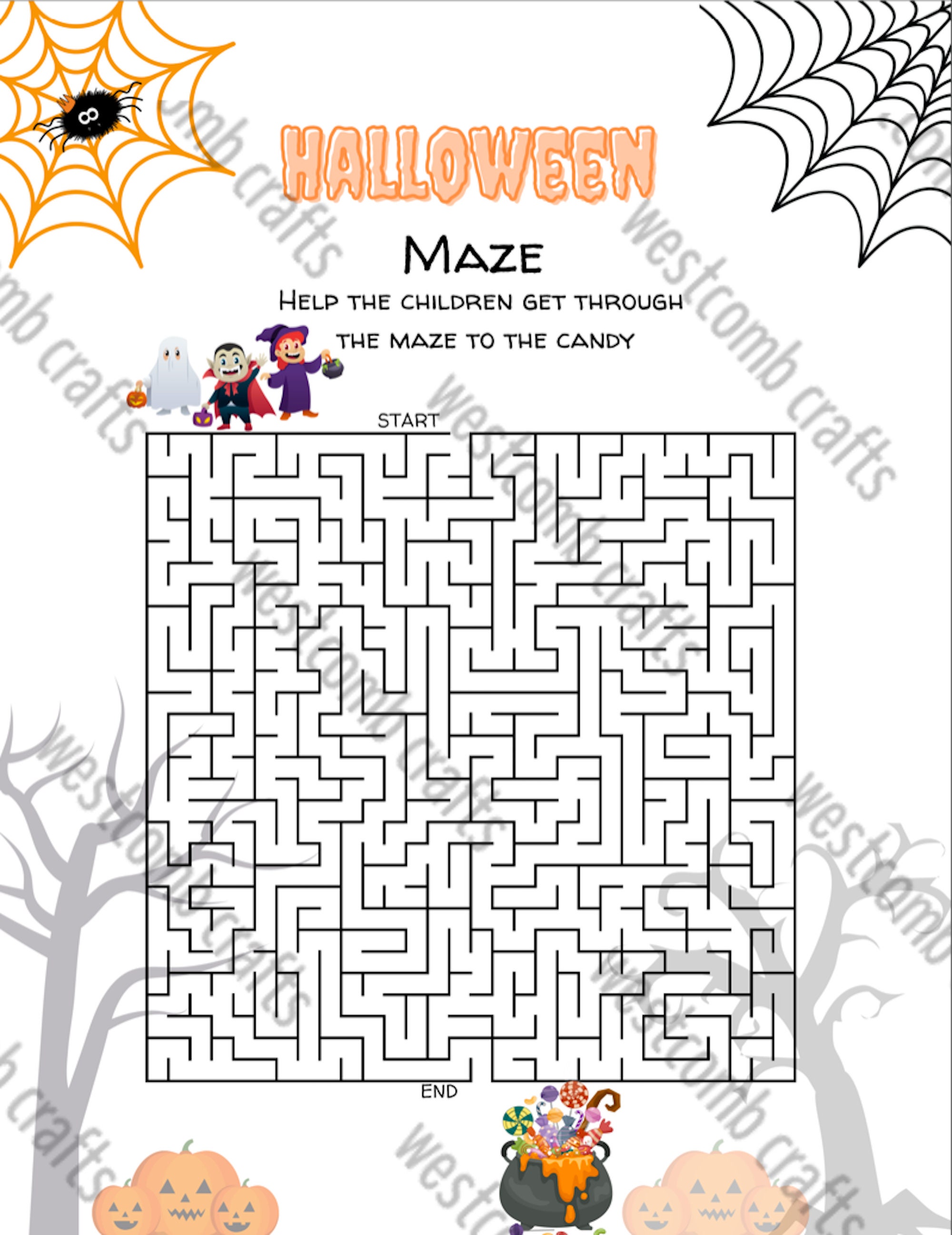 Printable Halloween Puzzles - Etsy