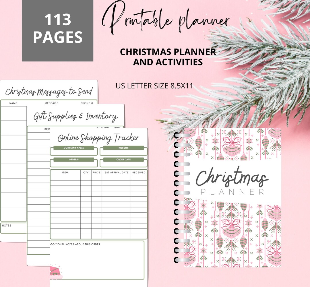 Christmas Printer Planner, Holidays Planner, Christmas Gift Planner ...