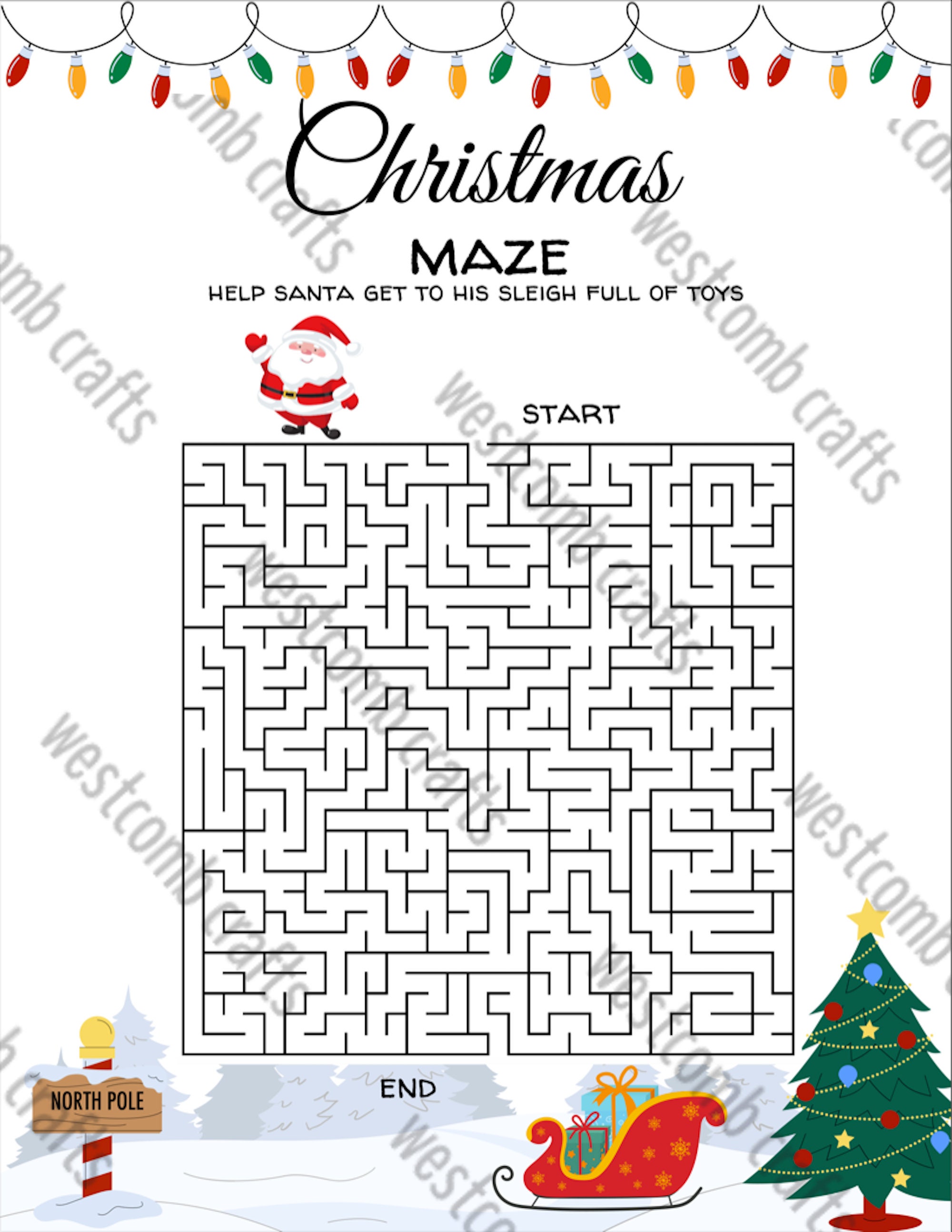 Printable Christmas Word Search - Etsy Canada