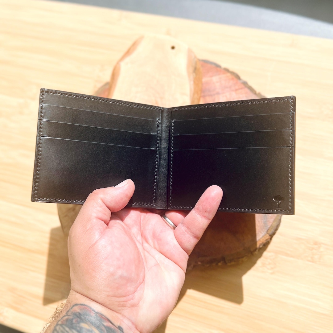 Cowell Wallet | Black Buttero Italian Leather Bifold Wallet | 9 Pockets ...