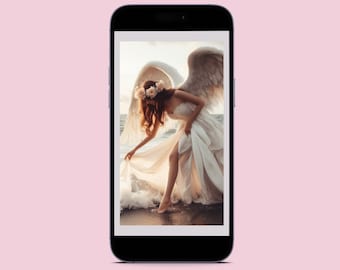 Angel Phone Wallpaper | Digital Download | Aesthetic Phone Background ...