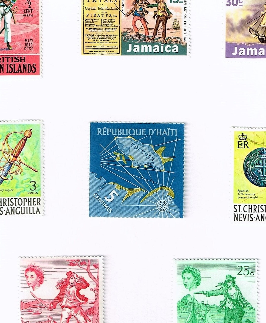 Printable Vintage Women Pirates Postage Stamps - Instant Download ...