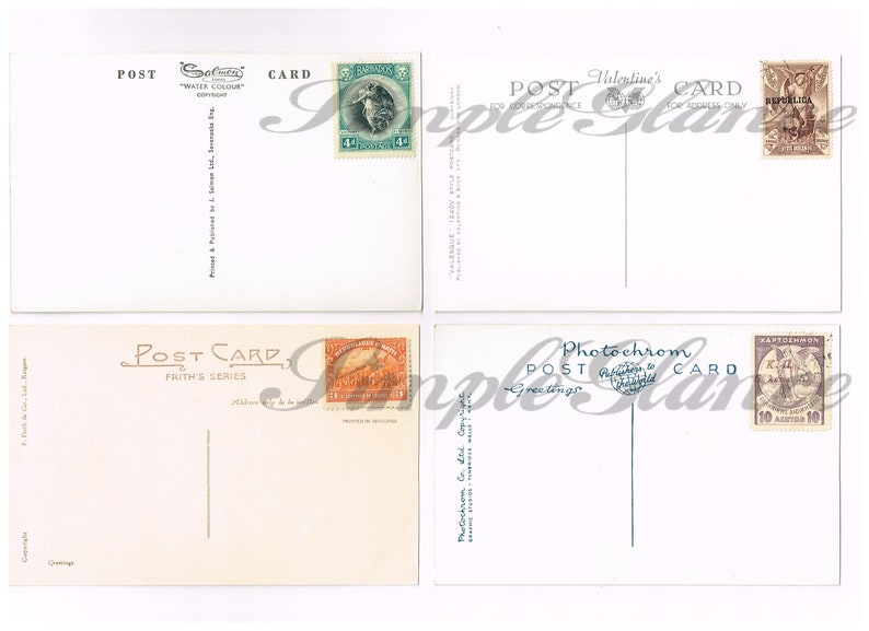 Printable Angel Postage Stamps ~ Vintage 1899-1944 Postcards (8 Plus ...