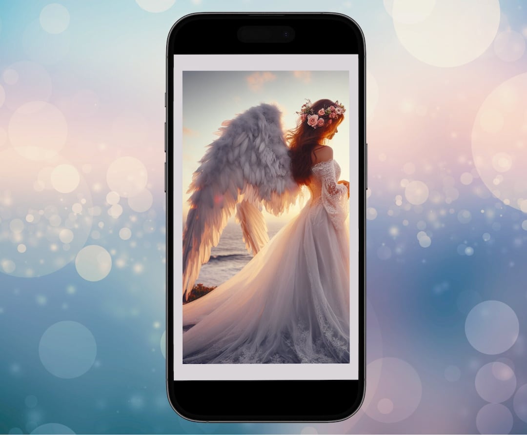 Angel iPhone Wallpaper Digital Download Aesthetic Phone Background ...