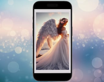 Angel Phone Wallpaper | Digital Download | Aesthetic Phone Background ...