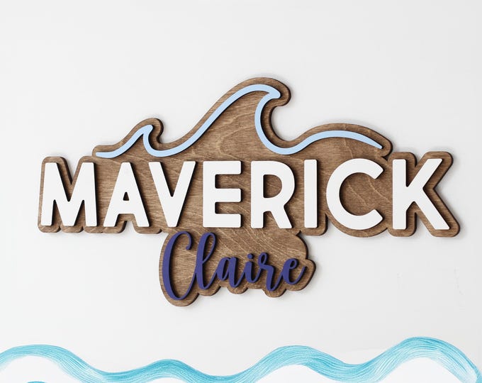 Seashell Nursery Sign | Custom Beach Name Sign | Custom Seashell Wood ...