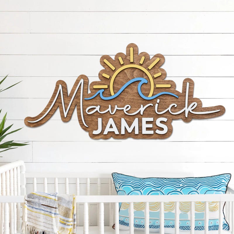 Baby Girl Beach Name Sign - Etsy