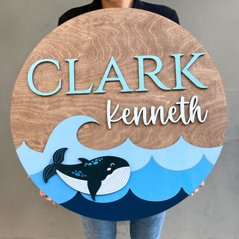 Whale Sign - Etsy