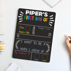 Reusable Chalkboard for First and Last Day of School Photos, Liquid ...