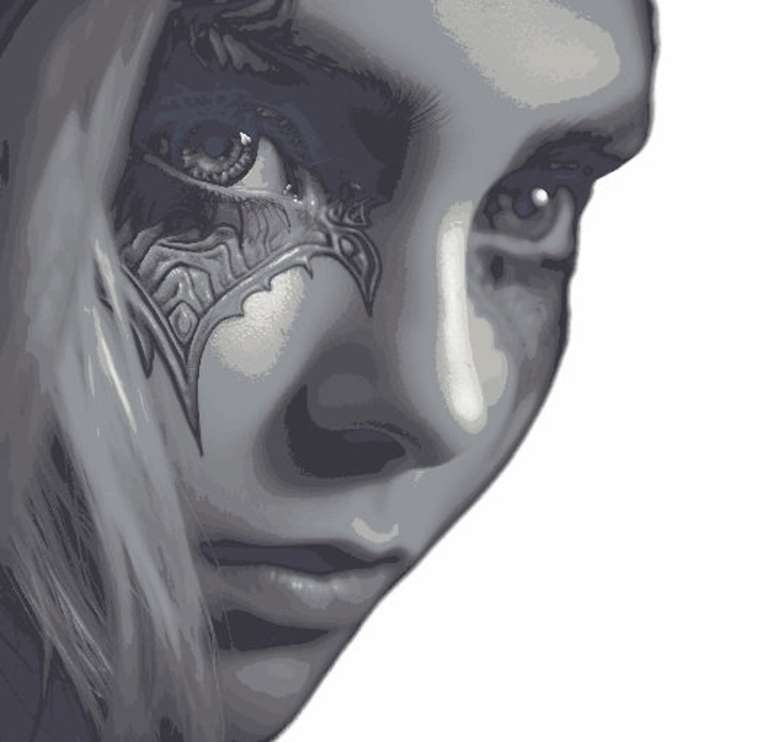 3D Printable Portrait STL Files Hueforge female Hunter Hue Forge ...