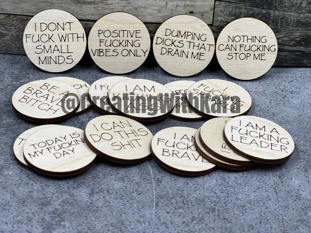 Inappropriate Sweary Affirmation Tokens - Etsy