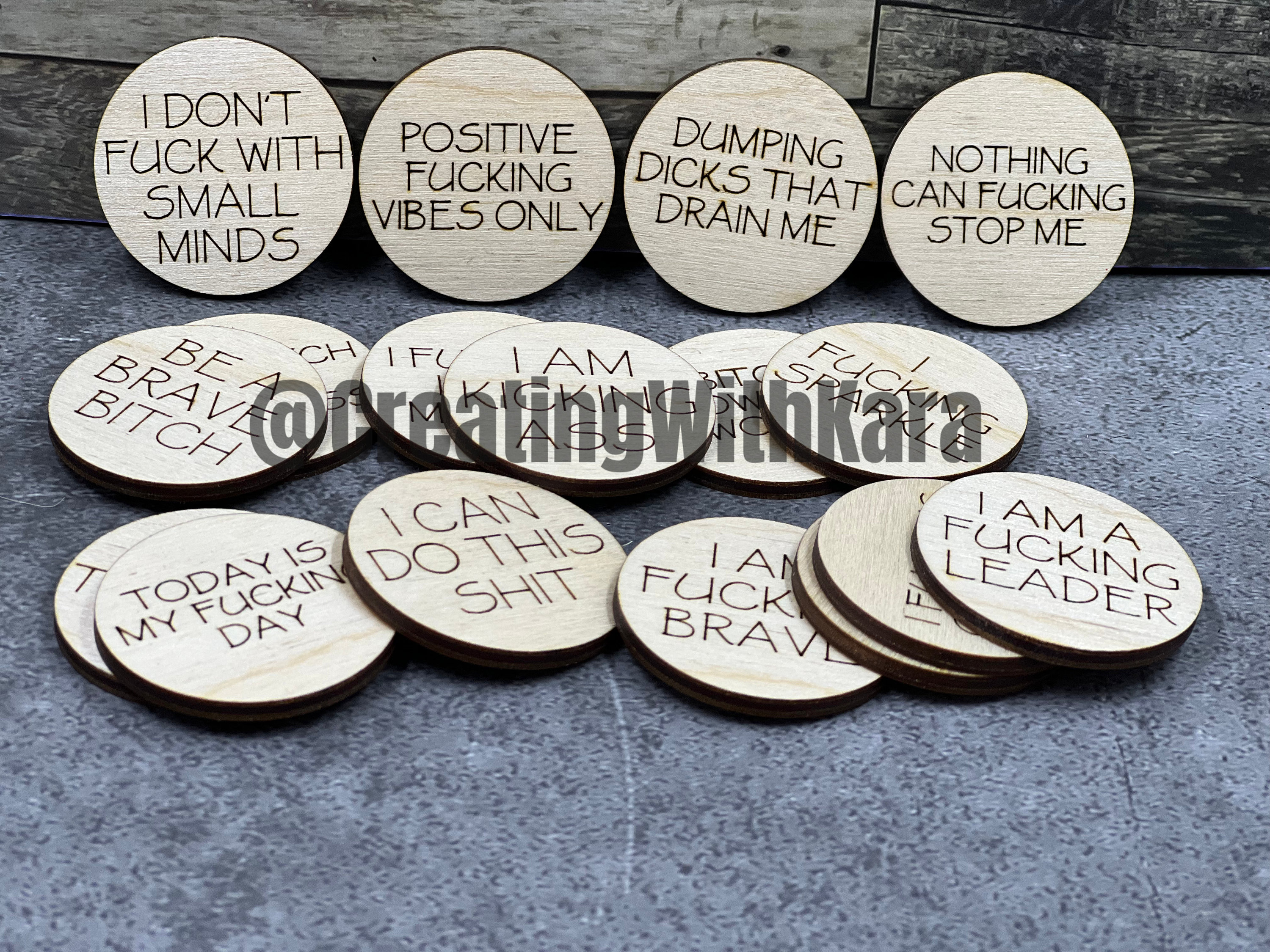 Inappropriate Sweary Affirmation Tokens - Etsy