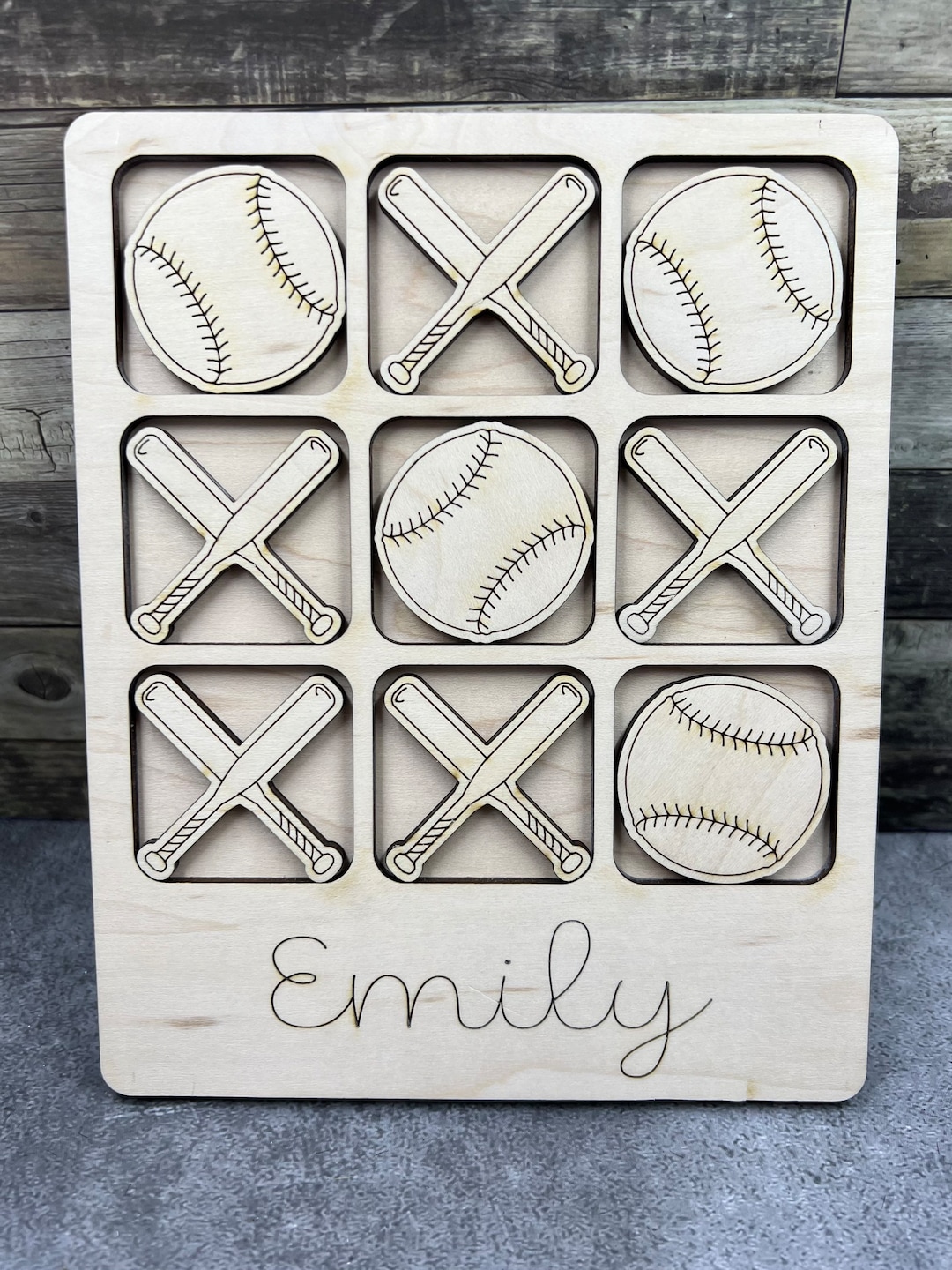 Personalized Tic Tac Toe Softball Baseball, Easter Basket Gift, Gifts ...