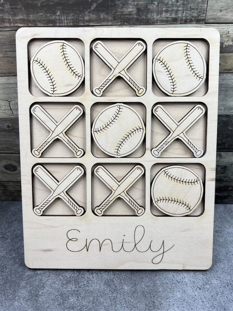Personalized Tic Tac Toe Softball Baseball, Easter Basket Gift, Gifts ...