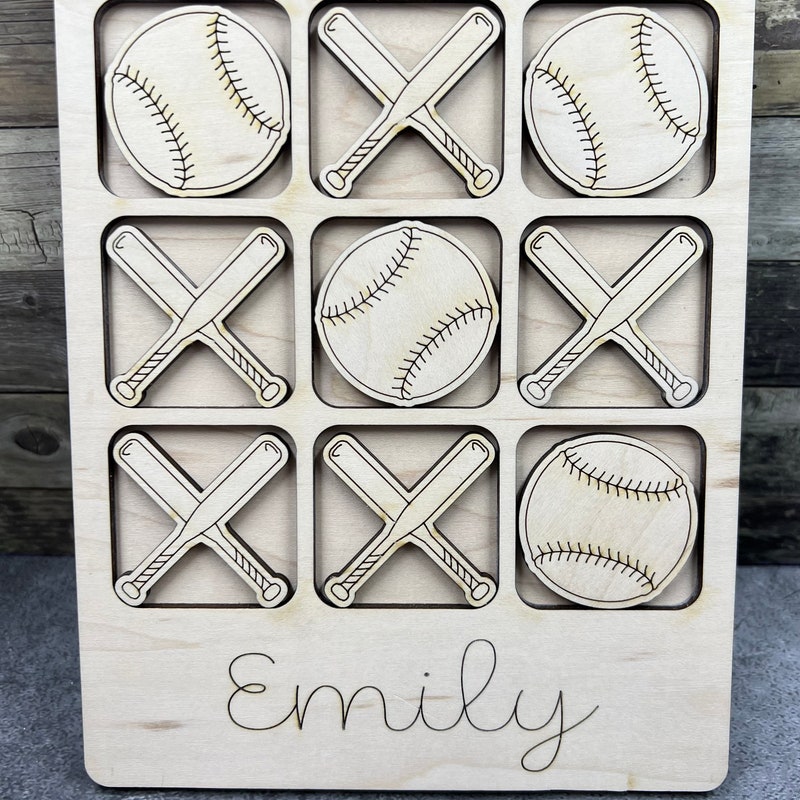 Baseball Tic Tac Toe - Etsy