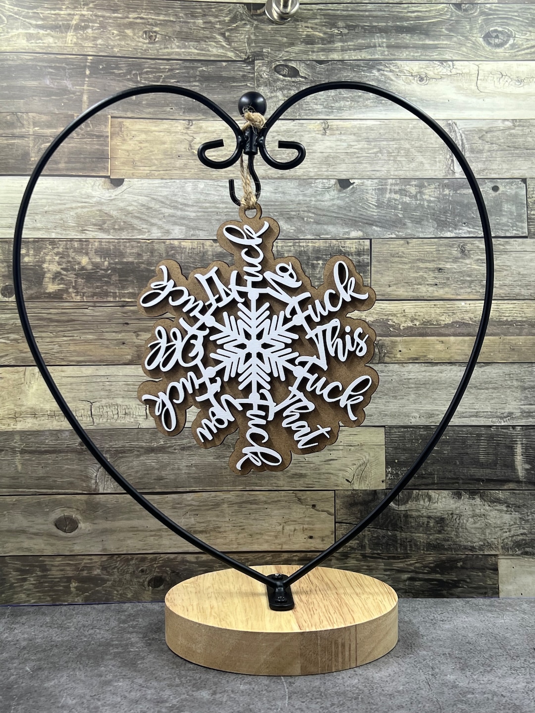 Fuck Flake, Fuk Fuck Flake Ornament, Swear Word Ornament, Funny ...