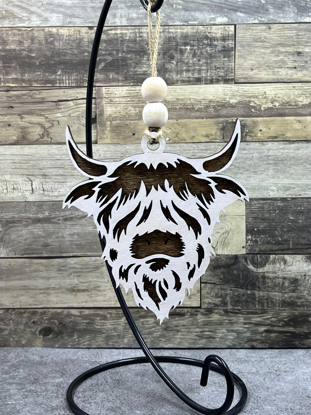 Highland Cow Car Charm, Highland Cow Charm, Rearview Mirror Charm ...