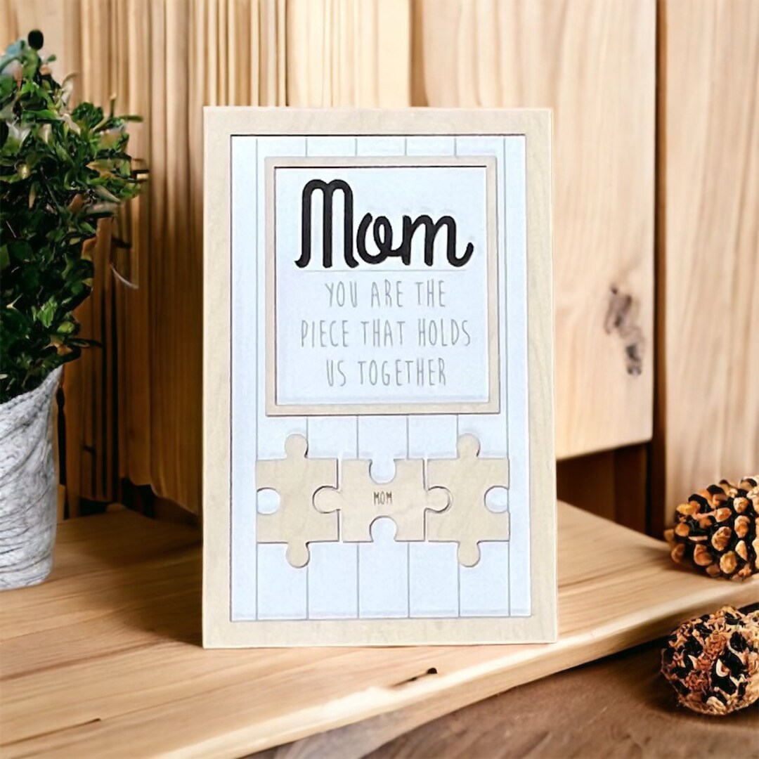 Mom Puzzle Pieces Sign, Personalized Puzzle Mothers Day, Mom Puzzle ...