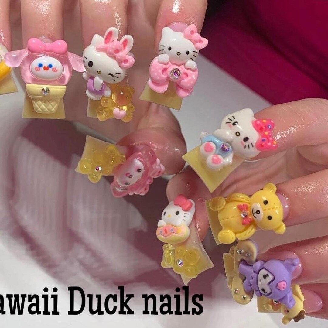 Kawaii Kidcore Nails - Etsy