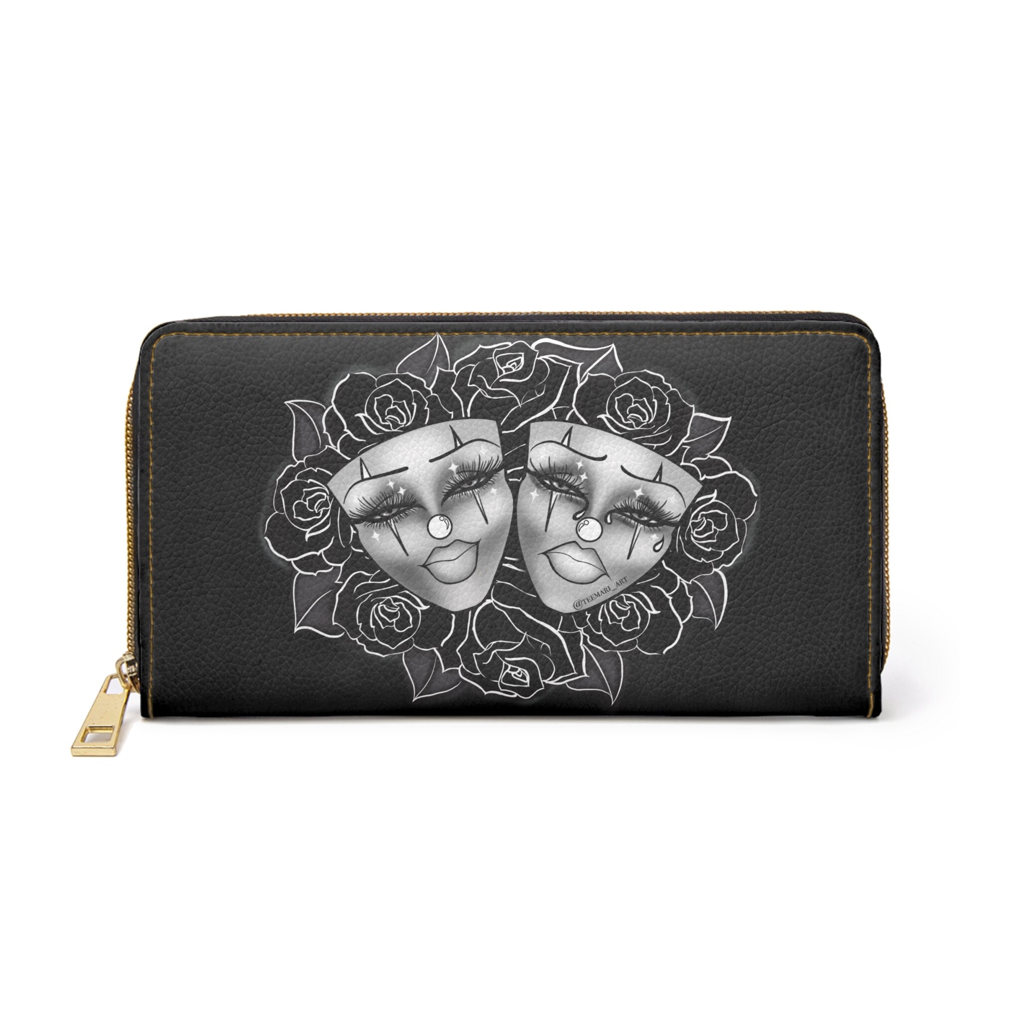 Smile Now Cry Later Masks Zipper Wallet - Etsy