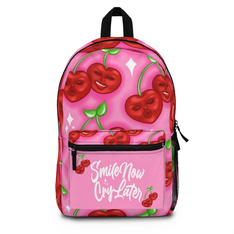 Smile Now Cry Later Cherry Backpack - Etsy