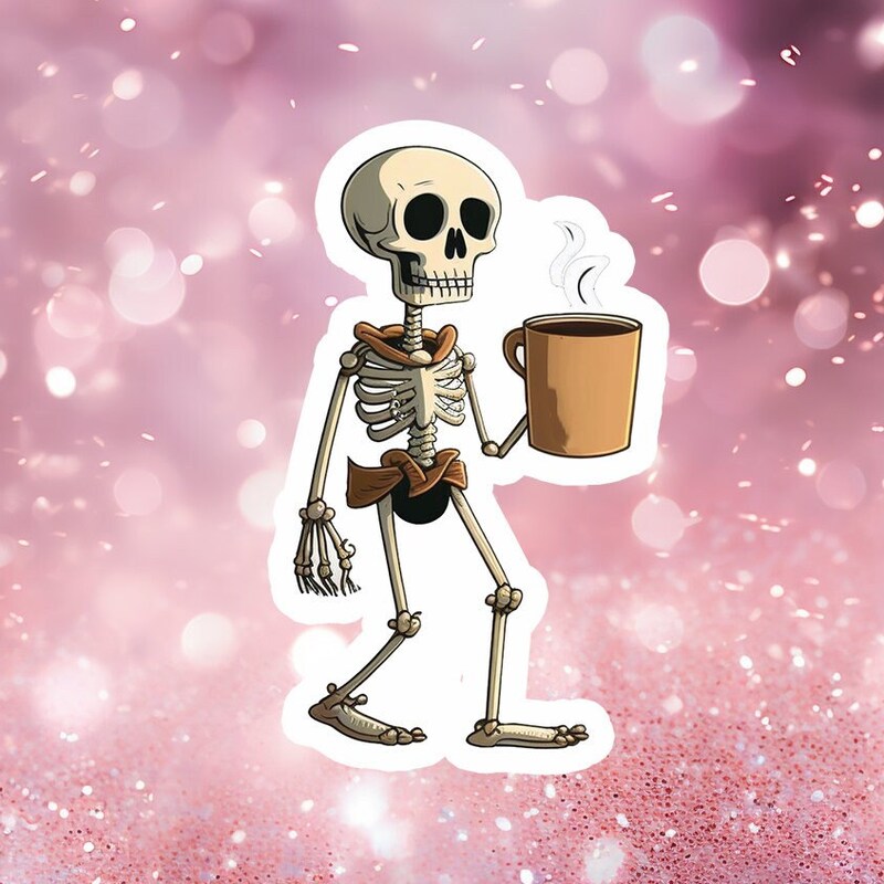 Skeleton Sticker - Etsy