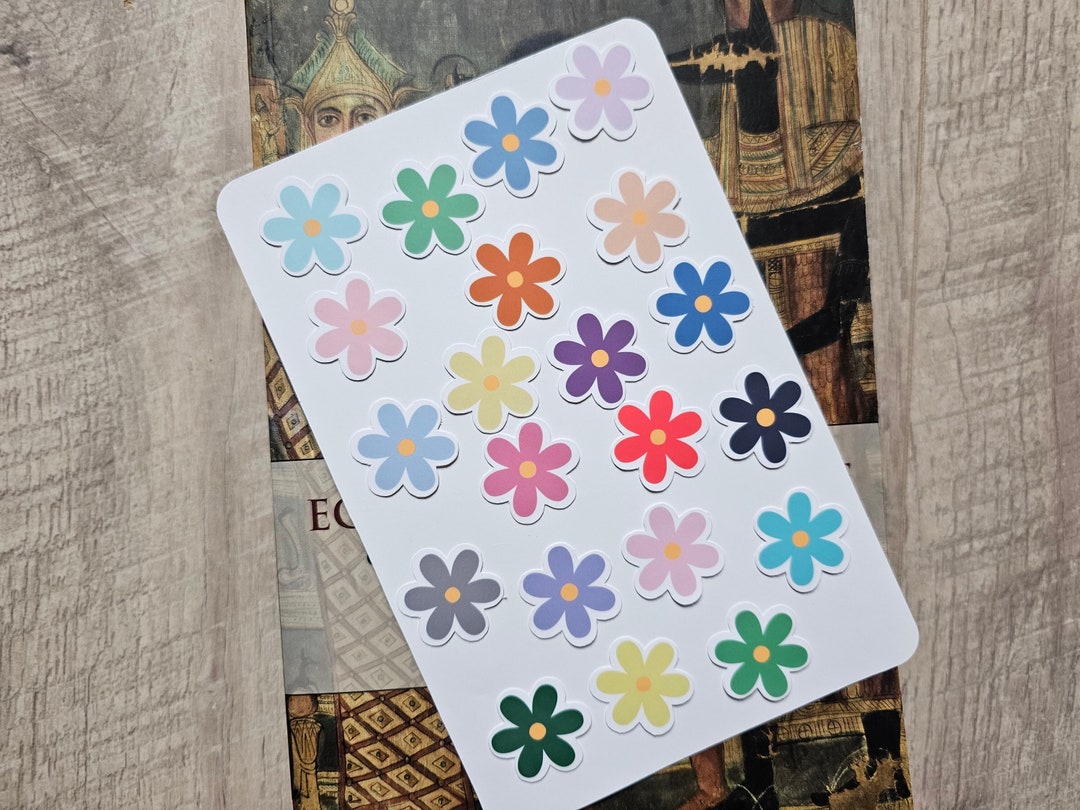 10 Daisy Mini Flower Stickers, Flower Sticker Pack, Flower Vinyl ...