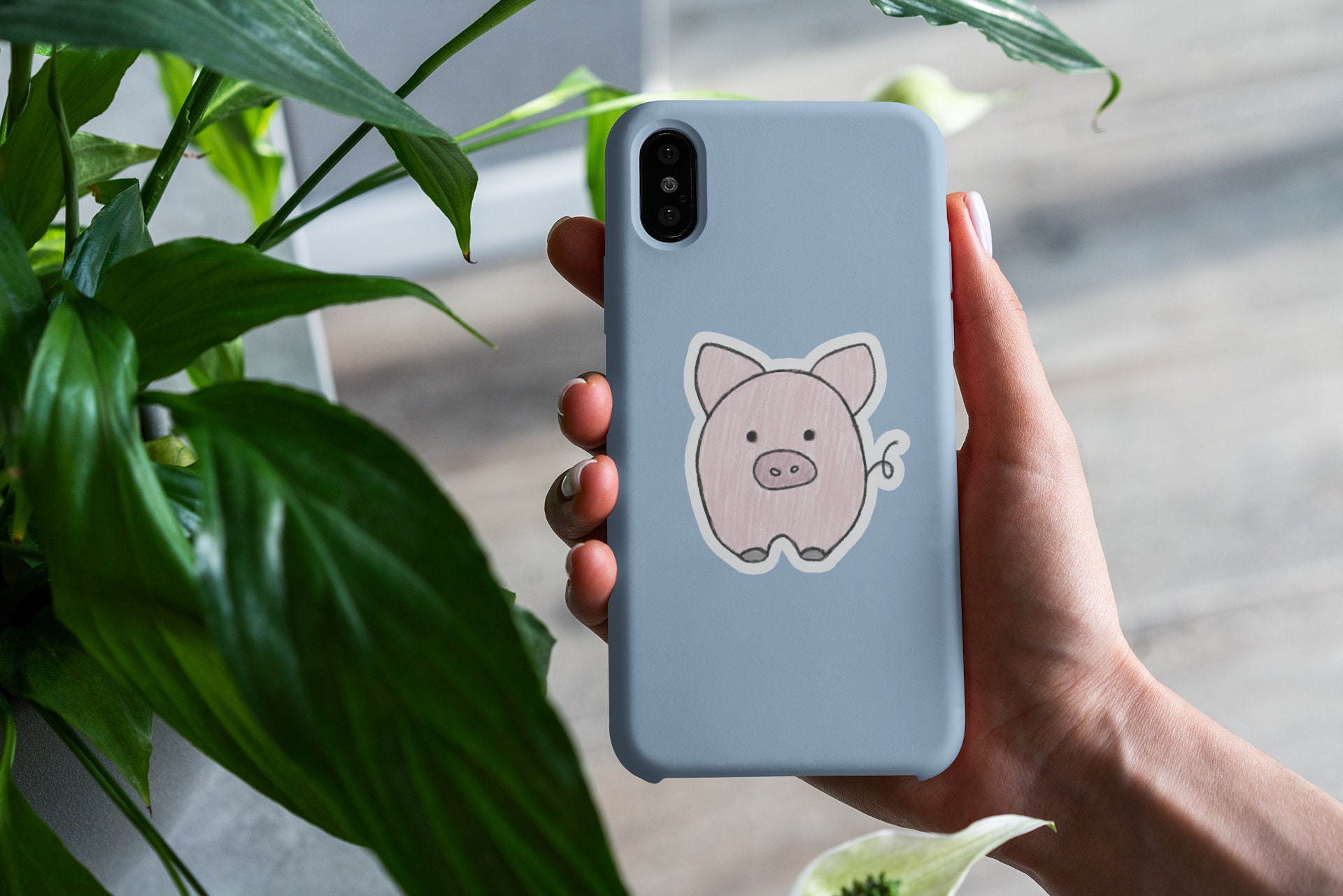 Cute Pig Sticker Pig Vinyl Sticker Farm Animal Sticker - Etsy