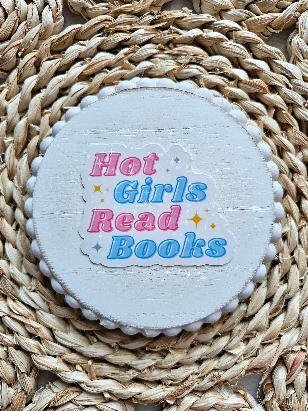 Holographic Hot Girls Read Books Sticker, Bookish Decal, Tablet Sticker ...