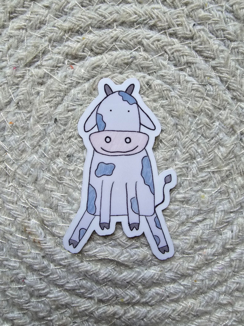 Cute Cow Stickers Cute Sticker Farm Animal Sticker Vinyl - Etsy
