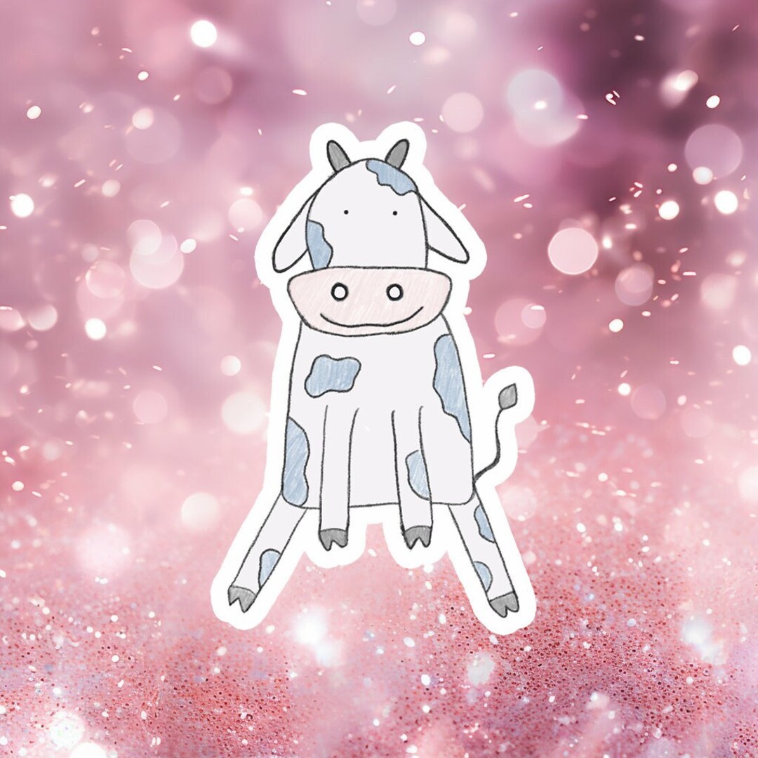 Cow Sticker, Cow Vinyl Sticker, Cow Print Stickers, Cute Sticker, Farm ...