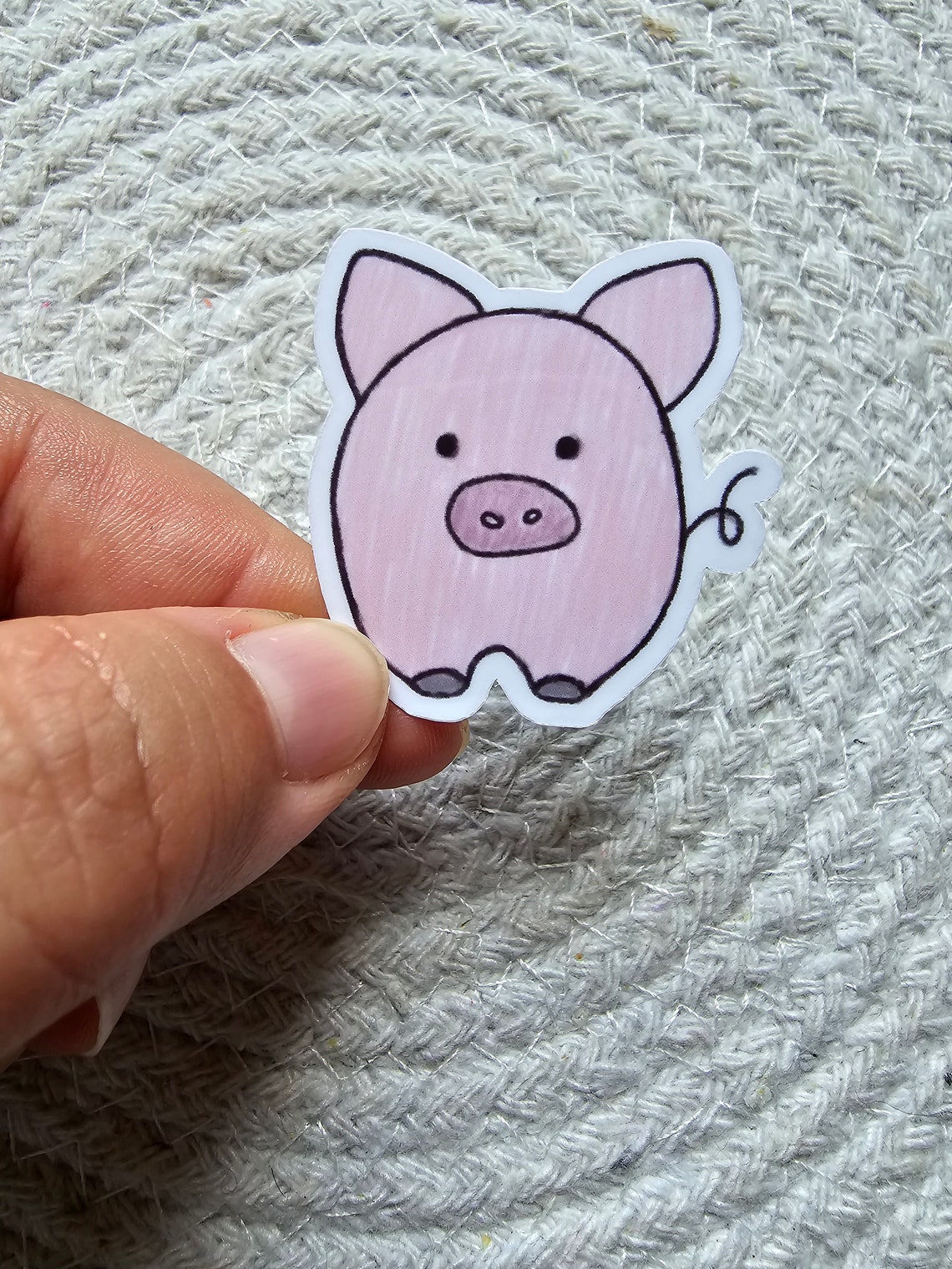 Cute Pig Sticker Pig Vinyl Sticker Farm Animal Sticker - Etsy