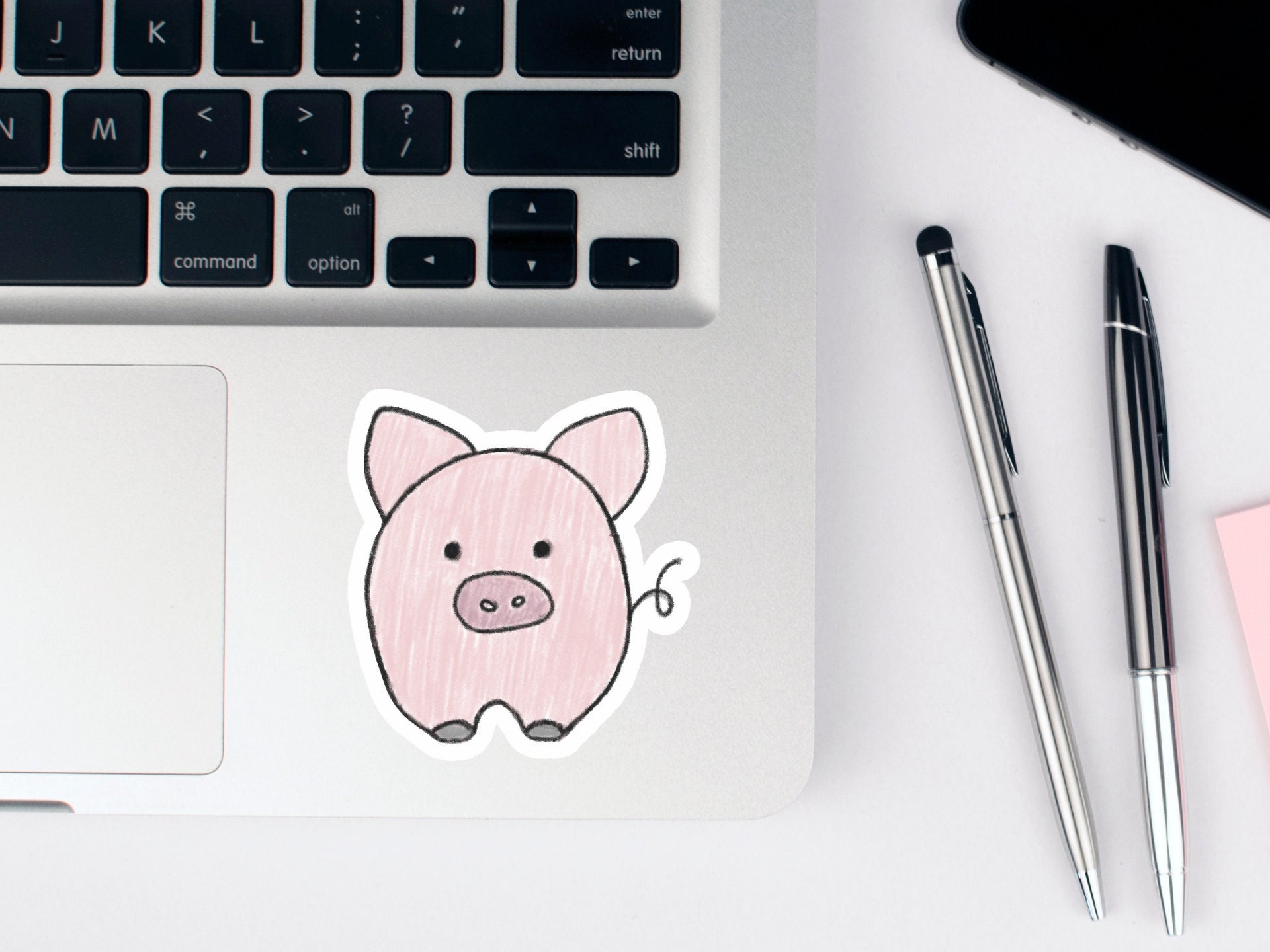 Cute Pig Sticker Pig Vinyl Sticker Farm Animal Sticker - Etsy