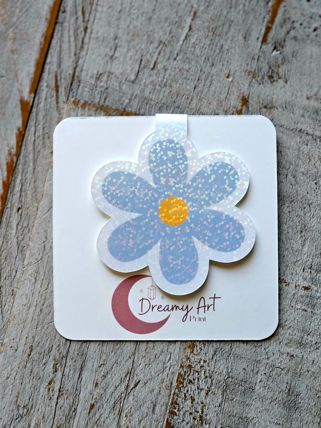 Daisy Flower Magnetic Bookmark, Holographic Magnetic Bookmark, Floral ...