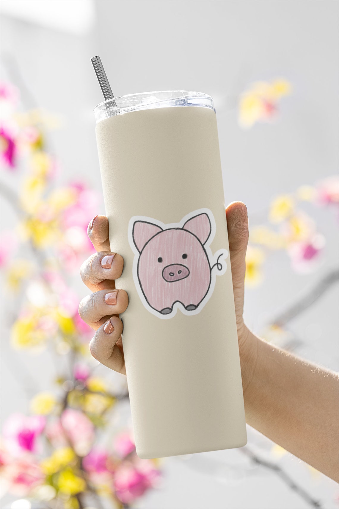 Cute Pig Sticker Pig Vinyl Sticker Farm Animal Sticker - Etsy