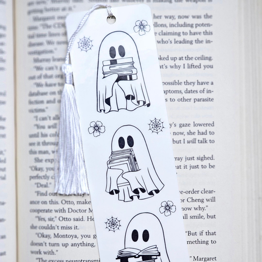 Ghost Bookmark, Halloween Bookmark, Gifts for Readers, Spooky Bookmark ...