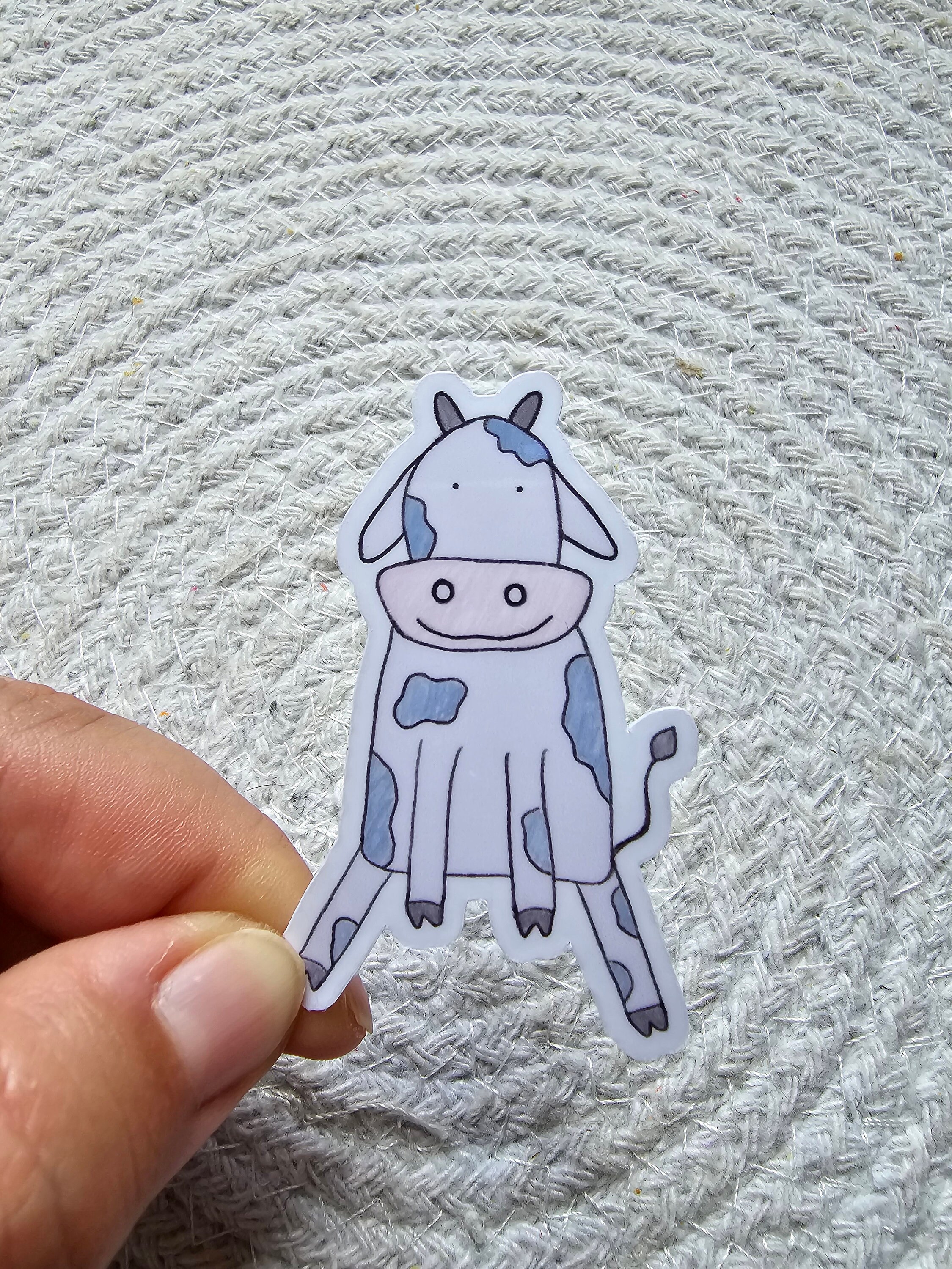 Cute Cow Stickers Cute Sticker Farm Animal Sticker Vinyl - Etsy