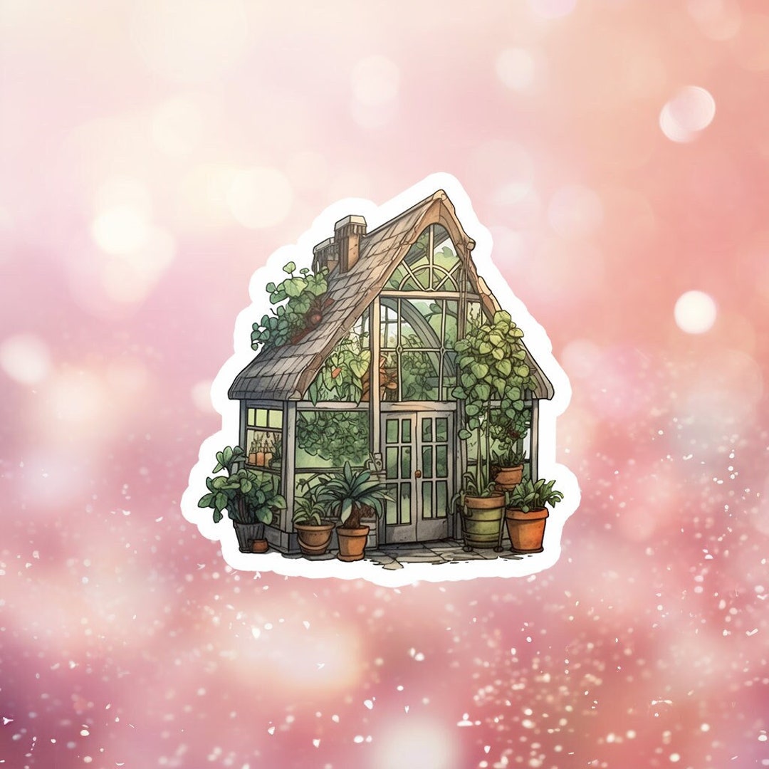Greenhouse Sticker, Gardening Sticker, Botanical Stickers, Nature ...