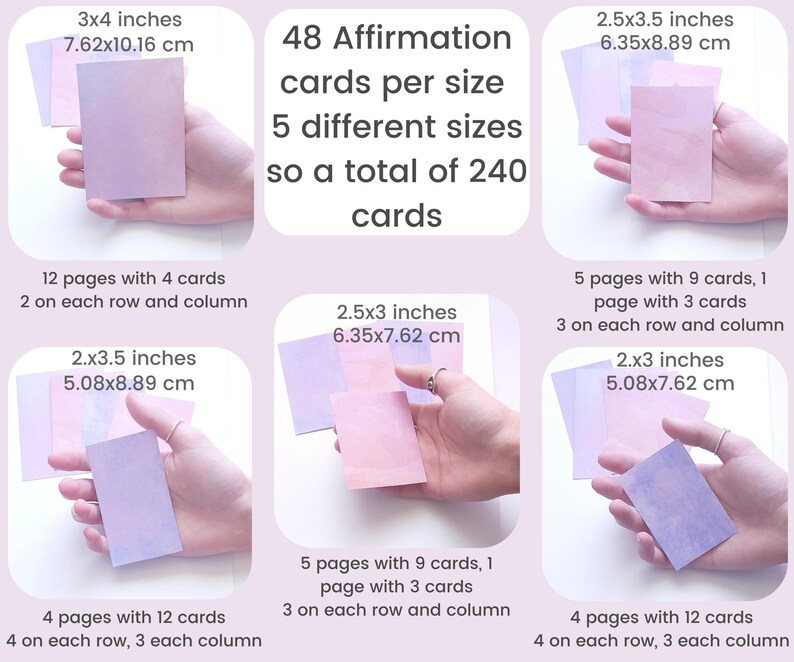 48 Affirmation Cards for Anxiety, Digital Download, Mindfulness Deck ...