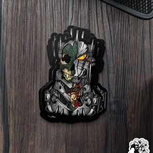 Mechagodzilla Kiryu Glossy Vinyl Waterproof Sticker, Water Bottle ...