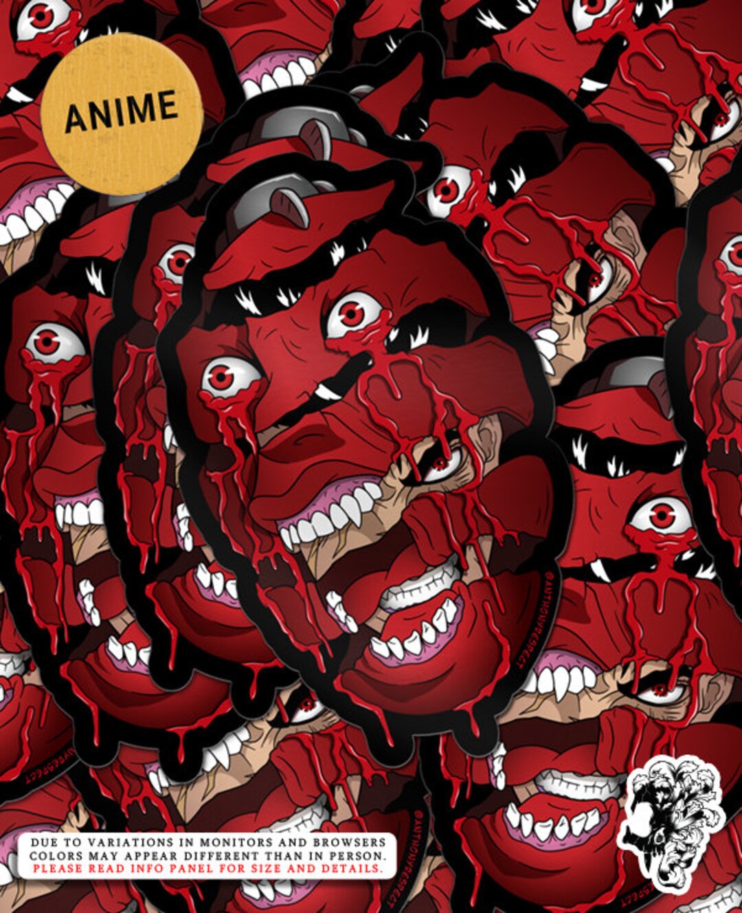 Guts Behelit Stuggler Glossy Vinyl Sticker, Water Bottle, Laptop, Phone ...