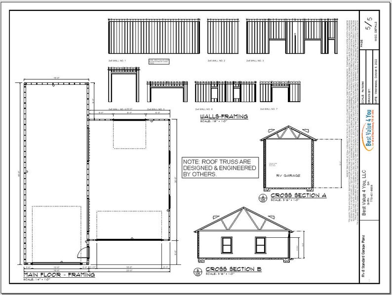 RV Garage With Standard Size Attached - Etsy