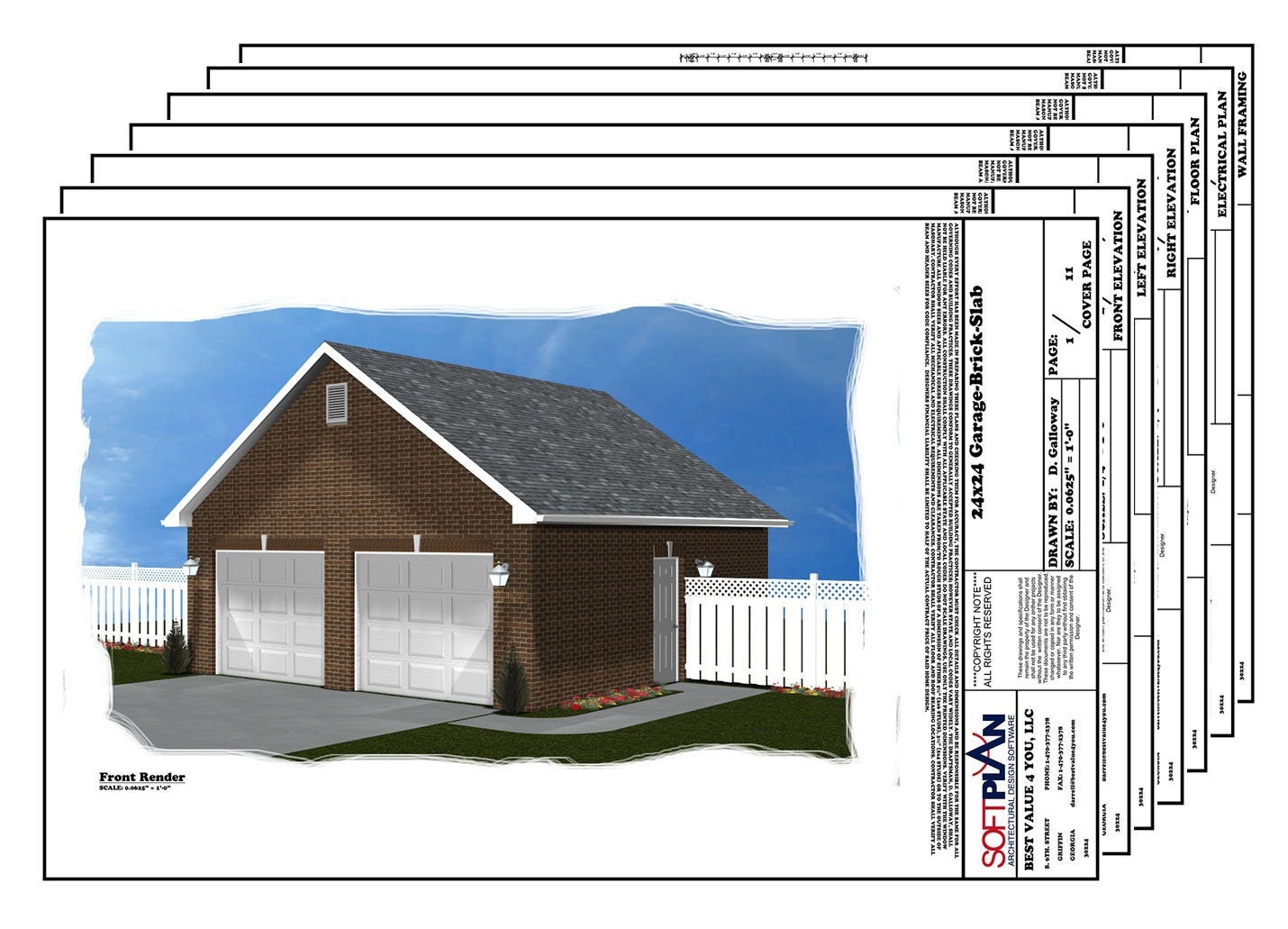 Brick Garage Building Plans