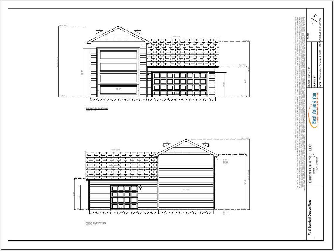 RV Garage With Standard Size Attached - Etsy