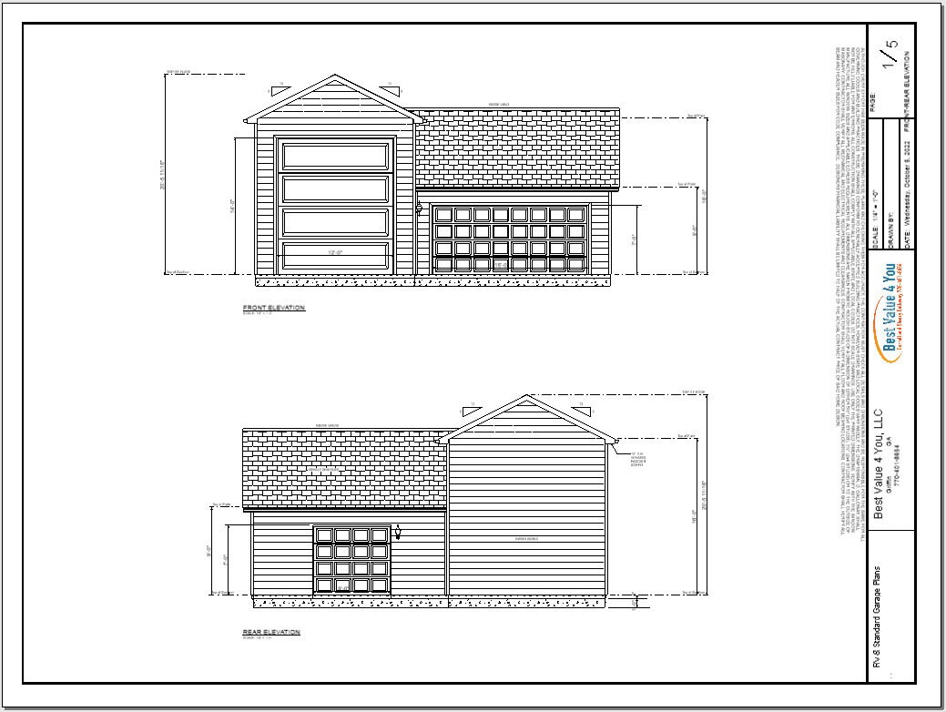 RV Garage With Standard Size Attached - Etsy
