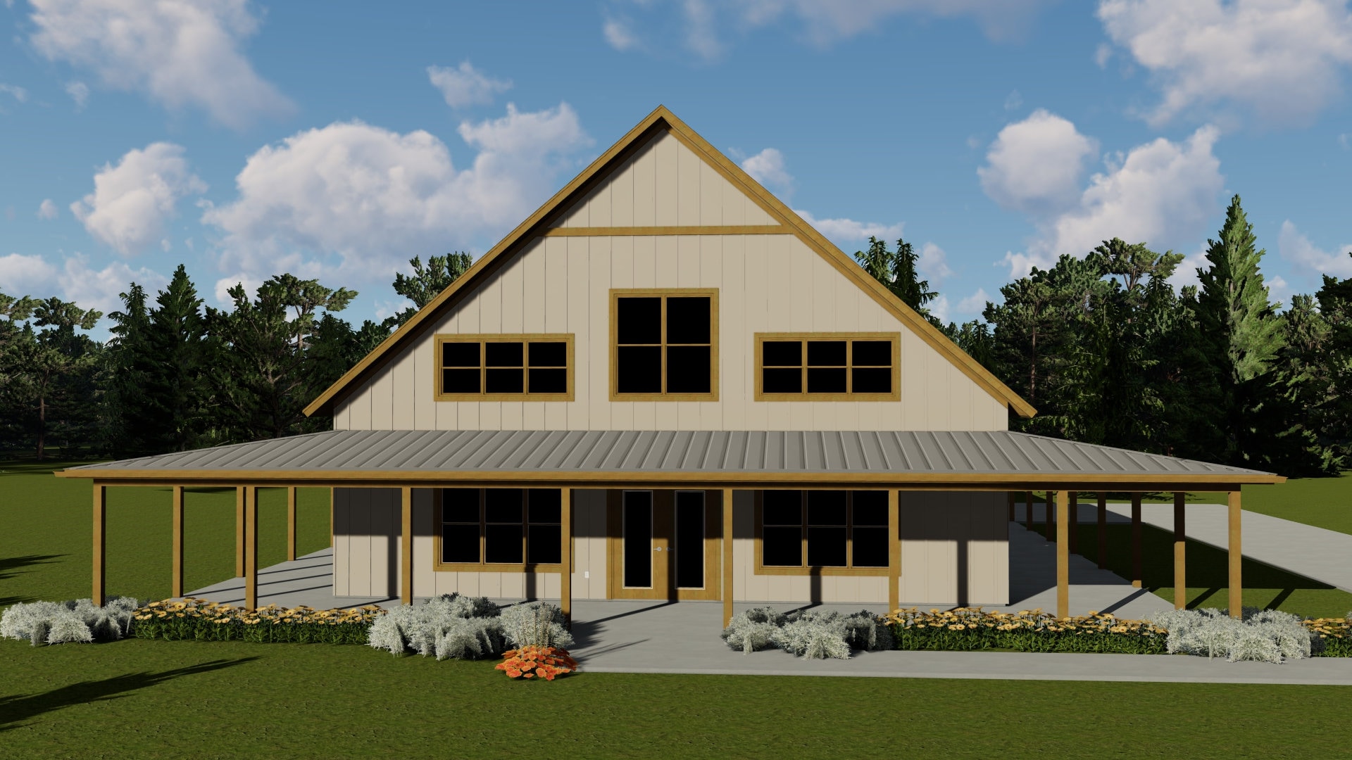 3 Bedroom-barndominium Plans-blueprint - Etsy Canada