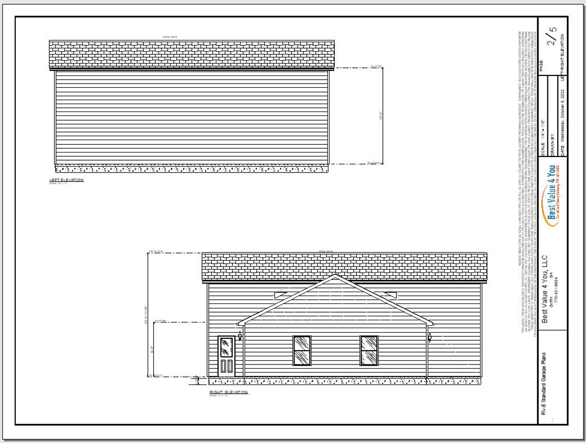 RV Garage With Standard Size Attached - Etsy