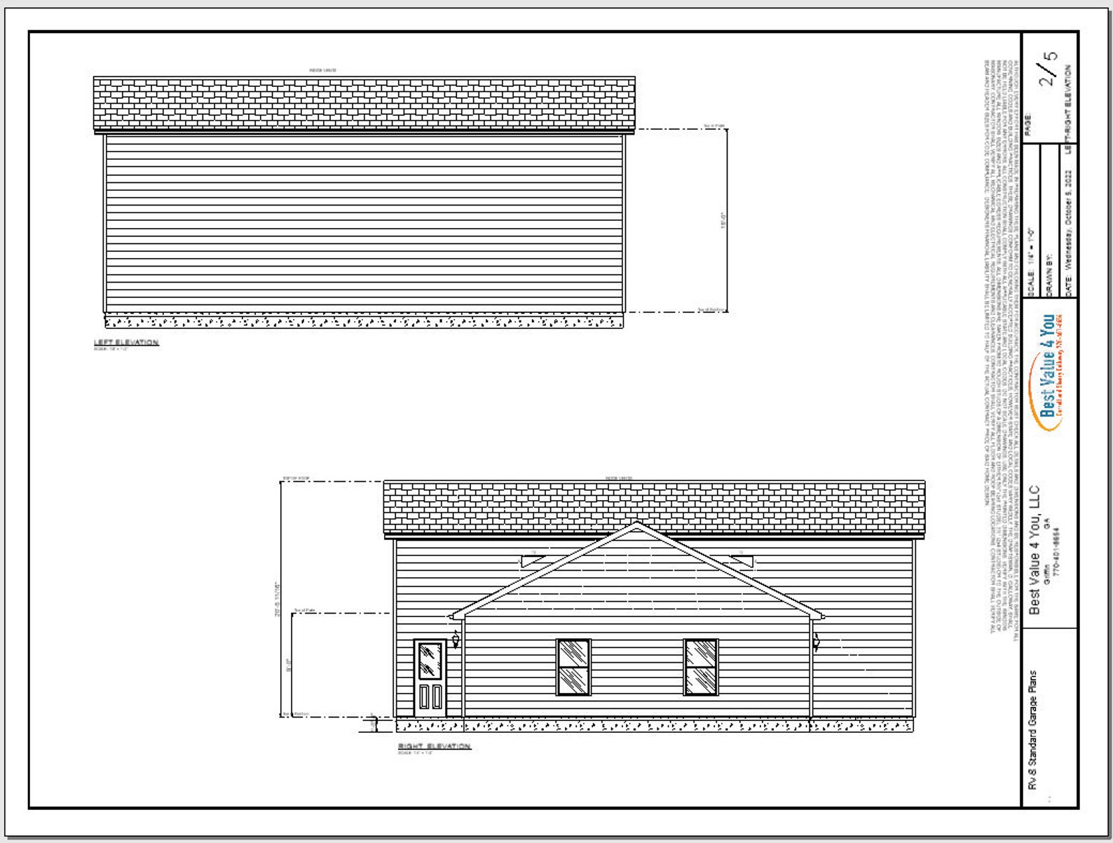 RV Garage With Standard Size Attached - Etsy